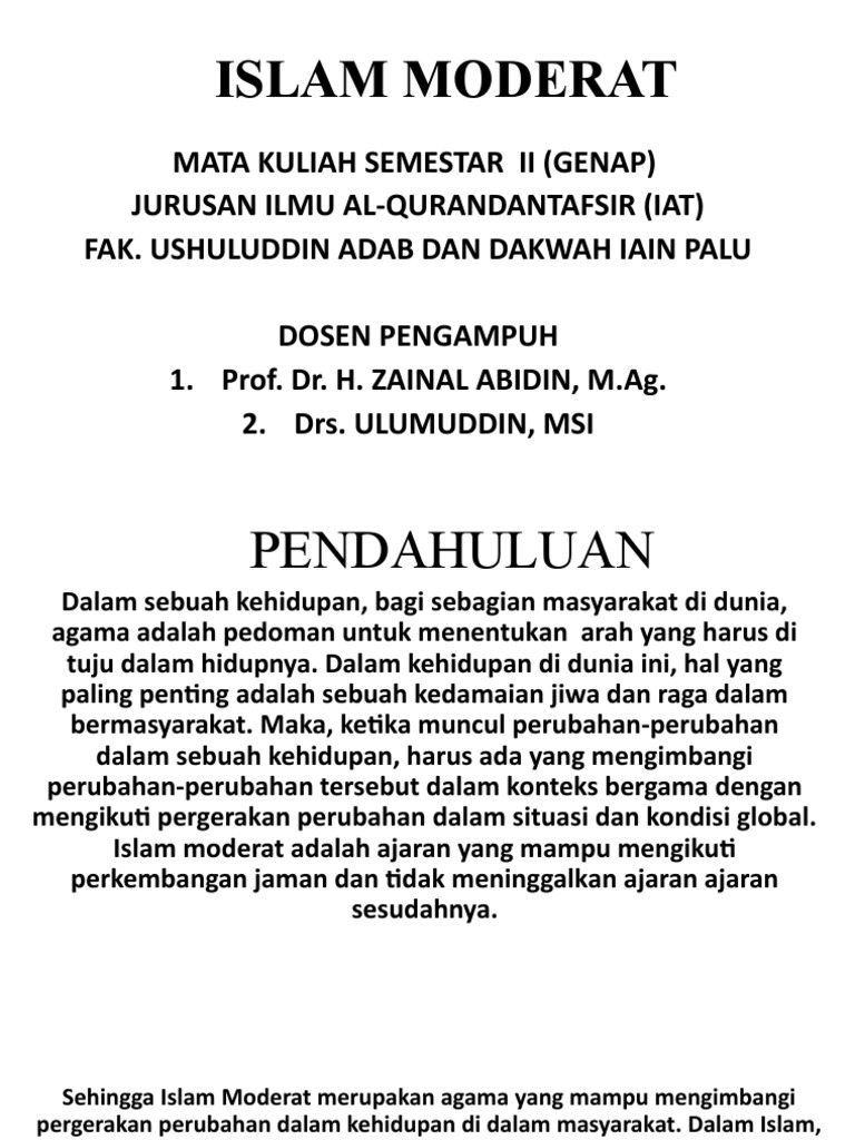 Islam Moderat | PDF