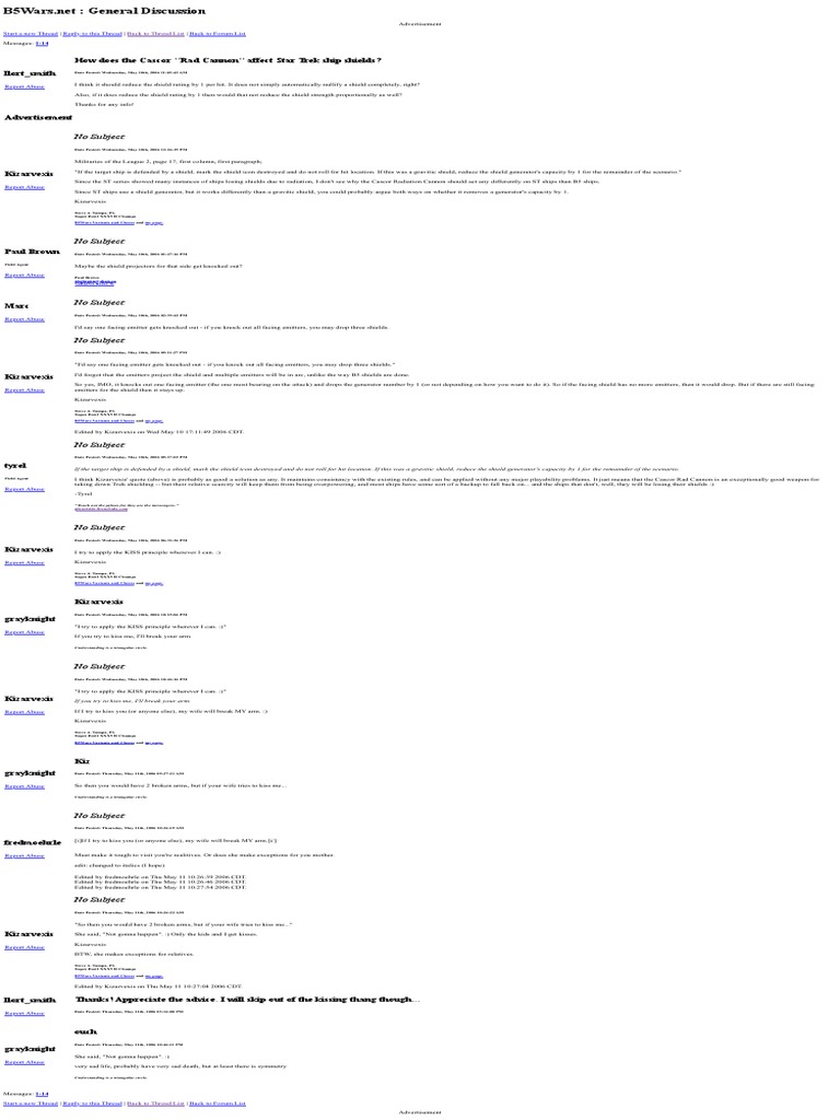 Forums - Message List How Does The Cascor 'Rad Cannon' Affect Star Trek ...