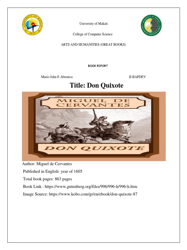 Title: Don Quixote: University of Makati | PDF | Don Quixote