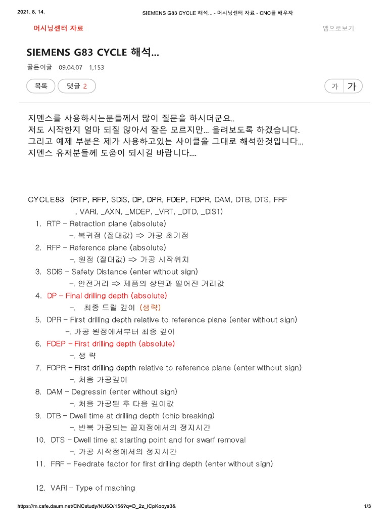 지멘스 CYCLE83 | PDF