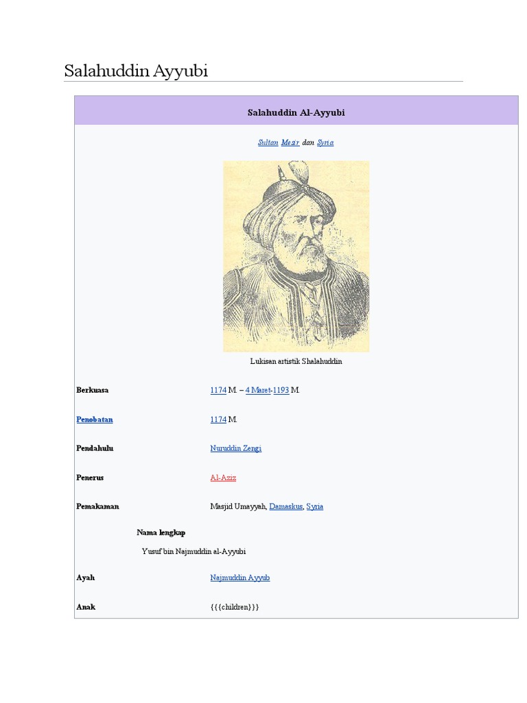 SKI Kelas 8 Salahuddin Ayyubi | PDF | Sejarah