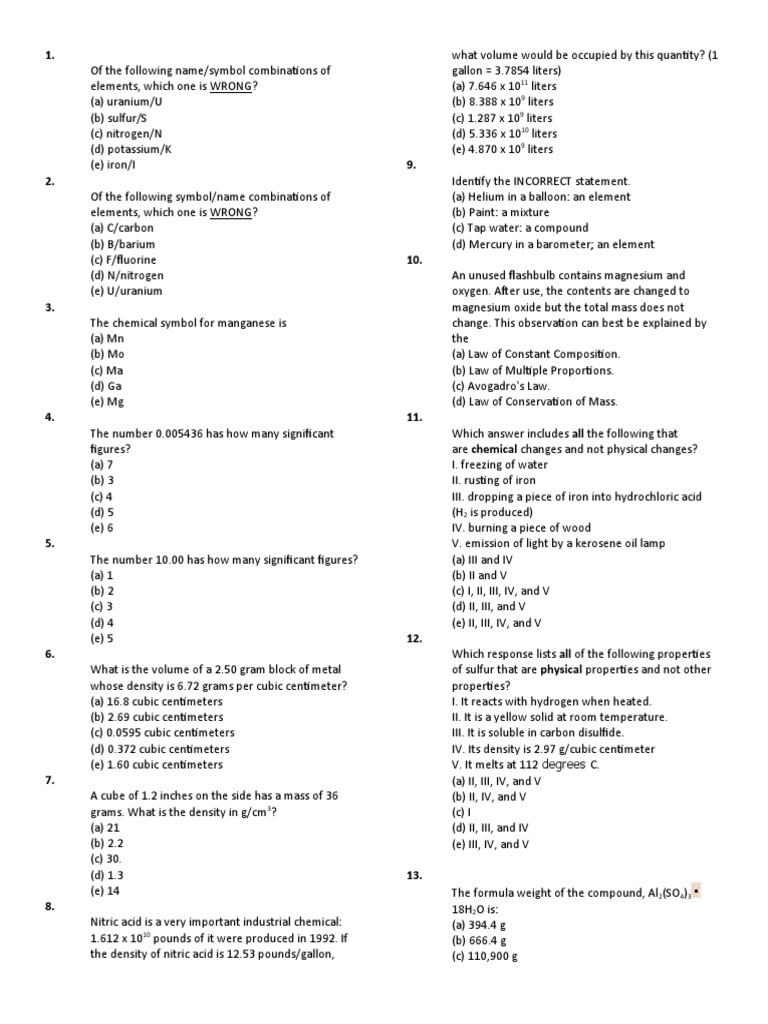 Genchem Tamu I (107 Items) | Download Free PDF | Atomic Nucleus | Atoms