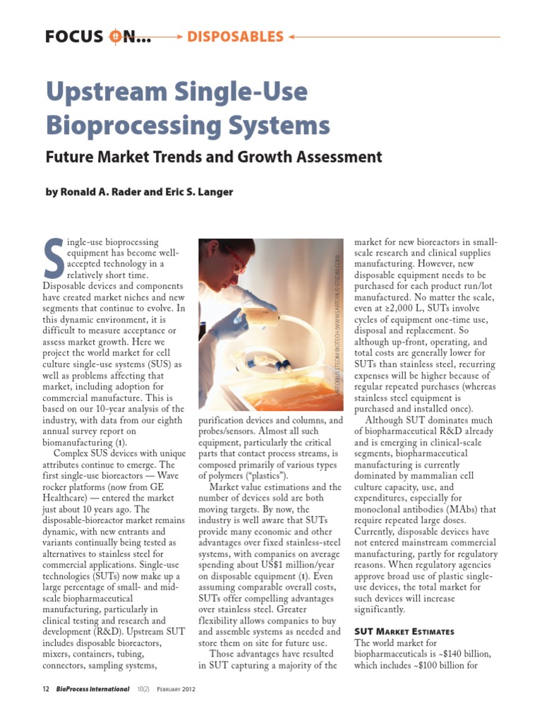 Upstream Single-Use Bioprocessing Systems: Focus N.. | PDF | Life ...
