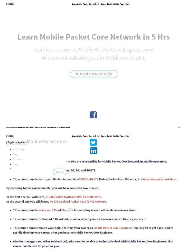 Learn Mobile Packet Core in 5 Hrs - Course Bundle - Mobile Packet Core ...