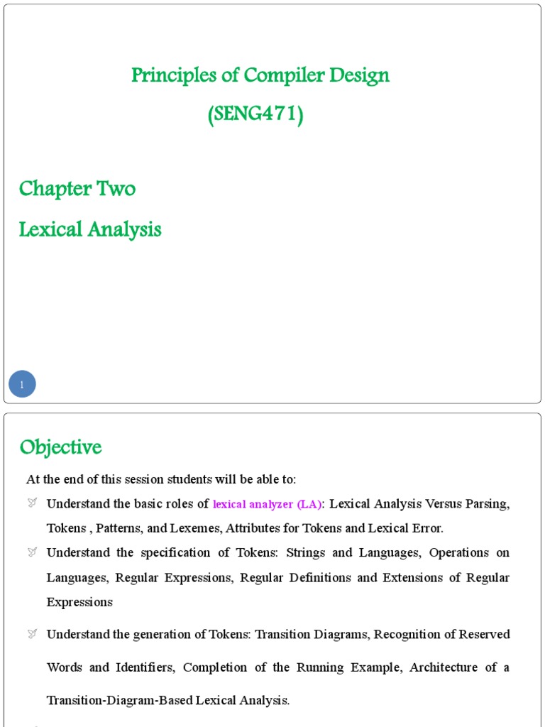 Chapter 2 Lexical Analysis (Scanning) Edited | PDF | Parsing | Regular Expression