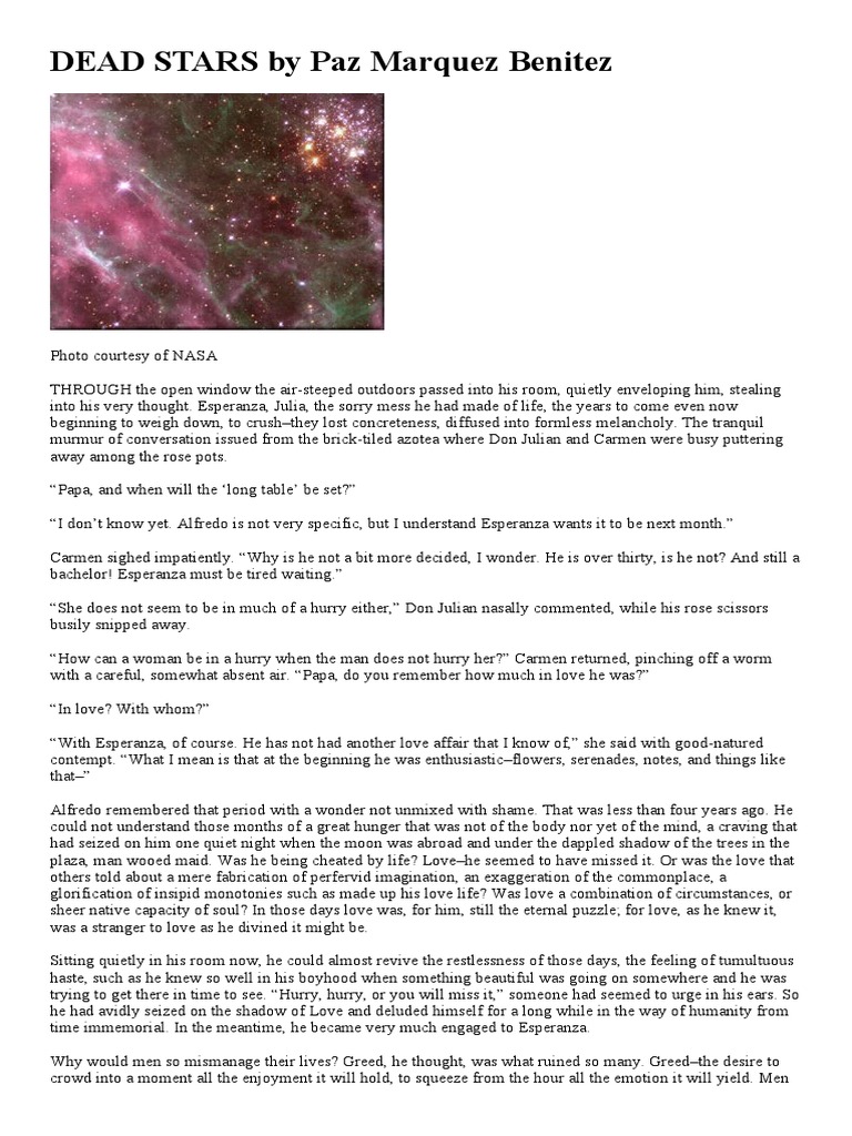 DEAD STARS by Paz Marquez Benitez | PDF