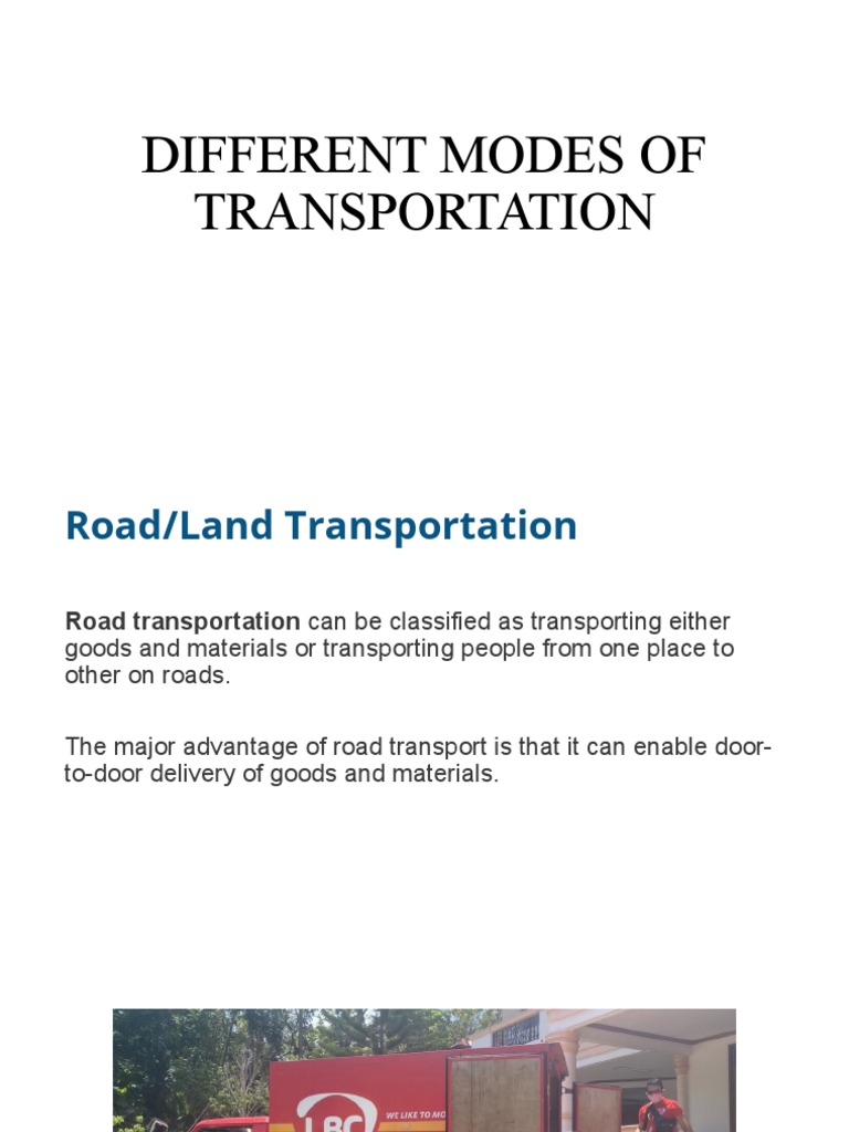 Different Modes of Transportation | PDF