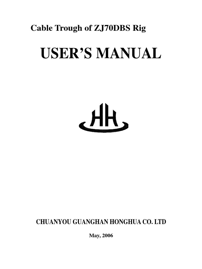 9.cable Trough of ZJ70DBS Rig USER'S MANUAL | PDF | Mechanical ...