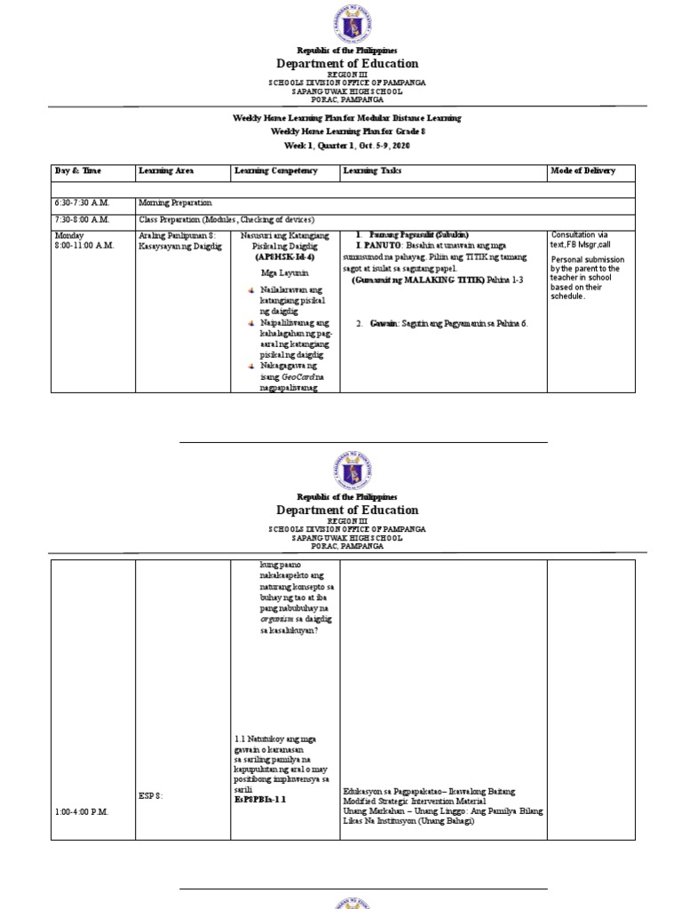 Ap8 WHLP Q1 Week1 | PDF