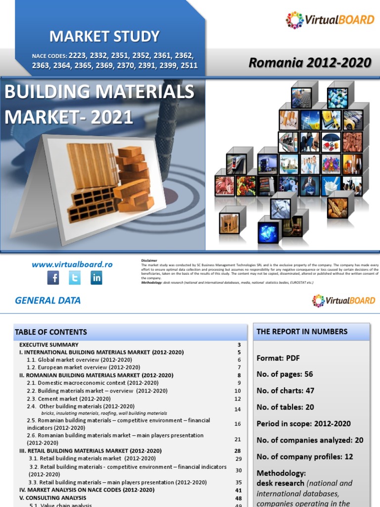 Romania Building Materials Market Study 2012-2020 | PDF | Turnover ...