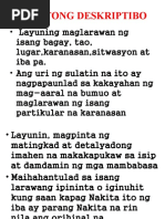 Ang Pagsulat NG Paglalarawan Ay Maaaring Subhetibo o Obhetibo | PDF