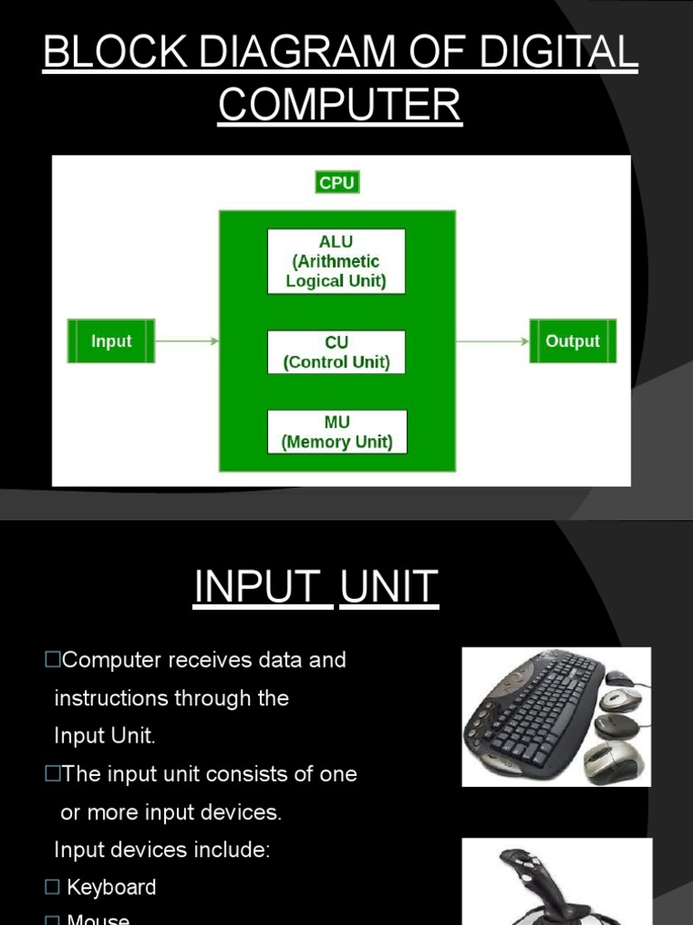 Digital Computer Block Diagram Explained | PDF | Input/Output ...