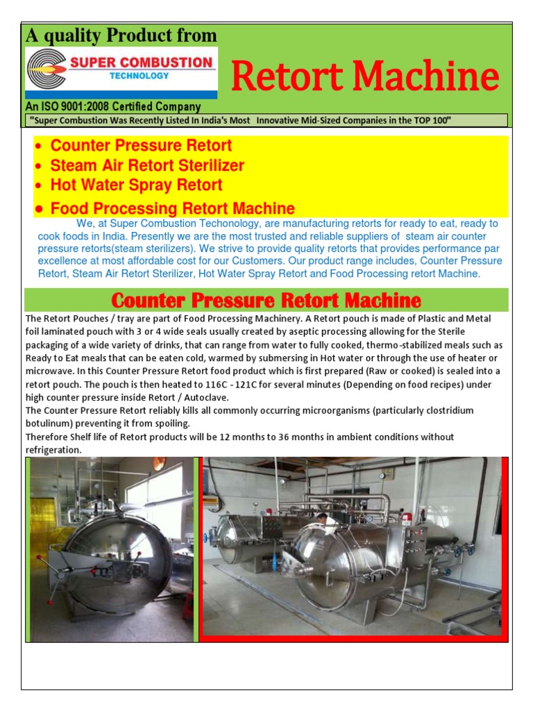 Counter Pressure Retort Machine | PDF | Pressure Cooking | Water