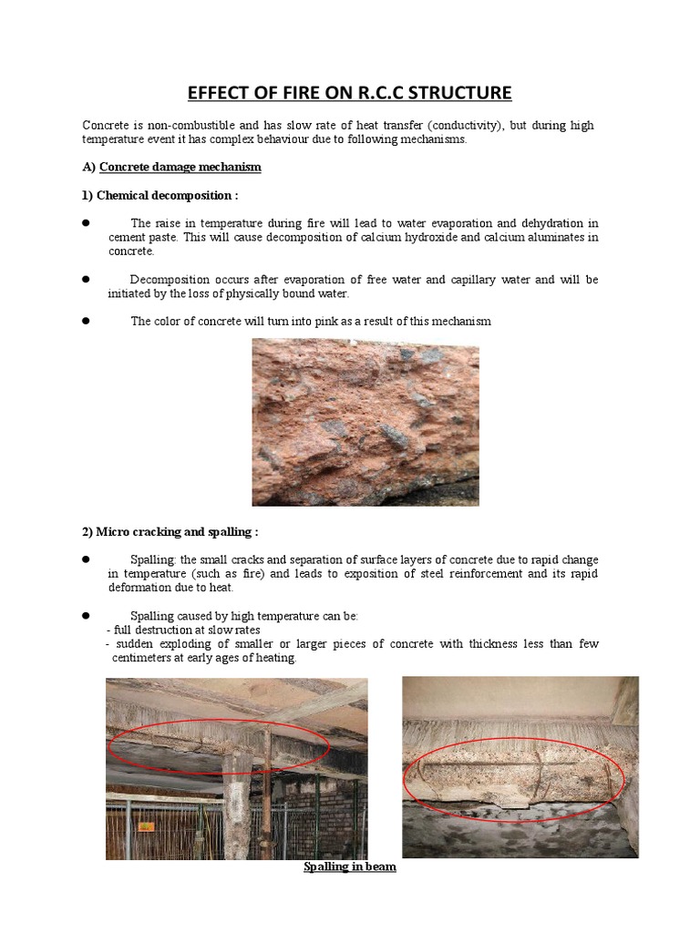 Fire Impact on Reinforced Concrete Structures | PDF | Concrete ...