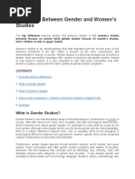 Chapter No. 1 Introduction To Gender Studies | PDF | Women's Studies ...
