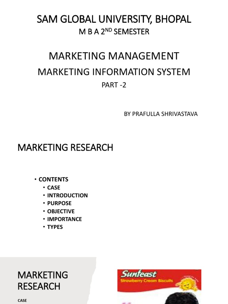 Marketing Information System - Part 2 | Download Free PDF | Marketing ...