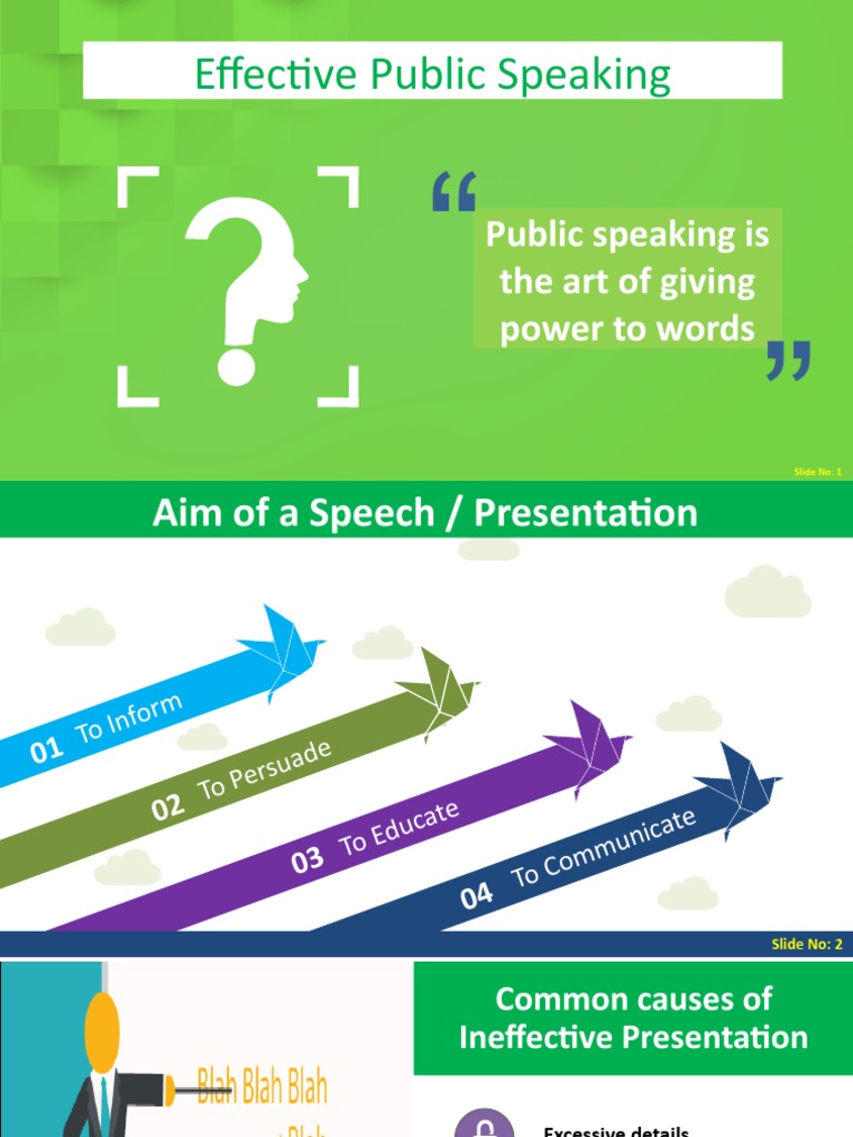 Effective Public Speaking: Public Speaking Is The Art of Giving Power To Words | PDF | Public ...