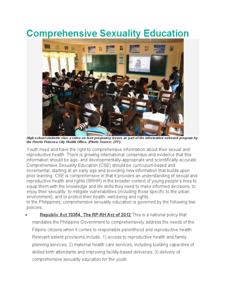 Comprehensive Sexuality Education | PDF | Sex Education | Reproductive ...
