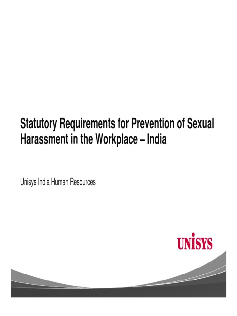 Statutory Requirements For Prevention Of Sexual Harassment In The