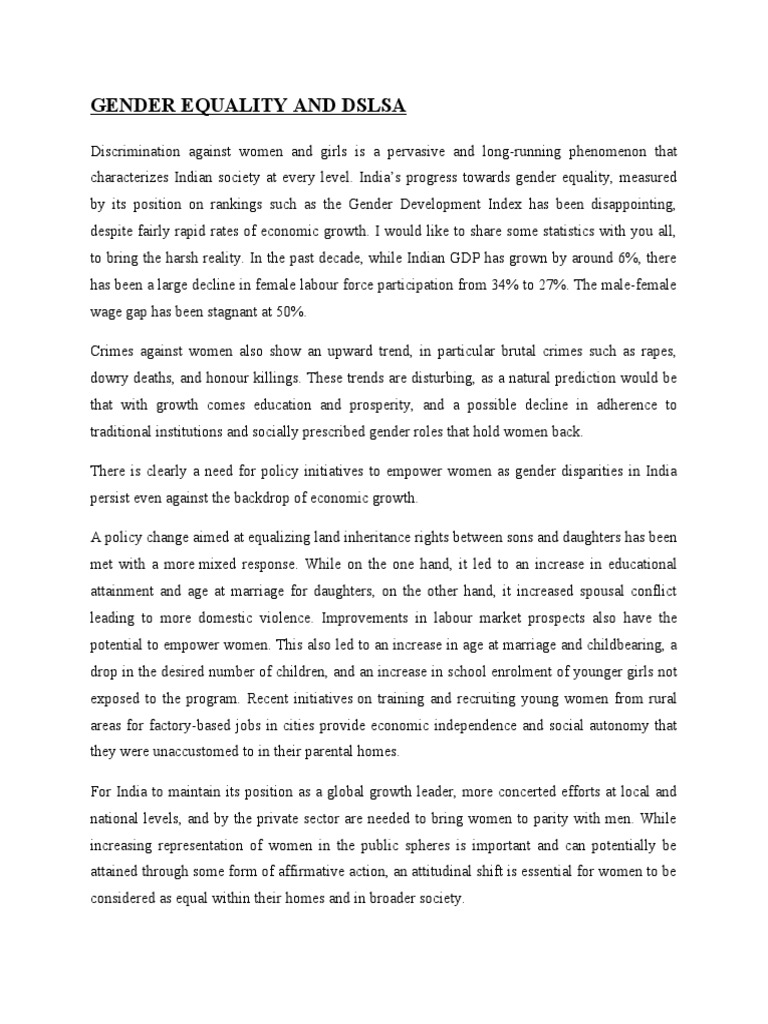 Gender Equality | PDF | Gender Studies | Gender Equality