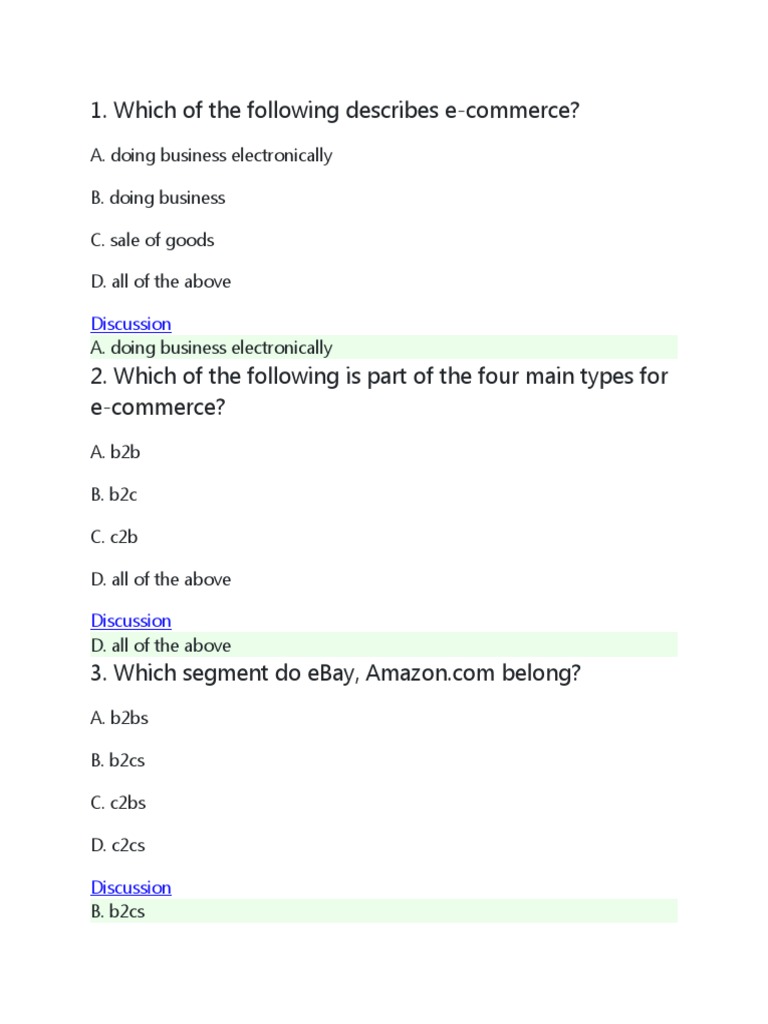 E Commerce Question Bank | PDF | E Commerce | Communication