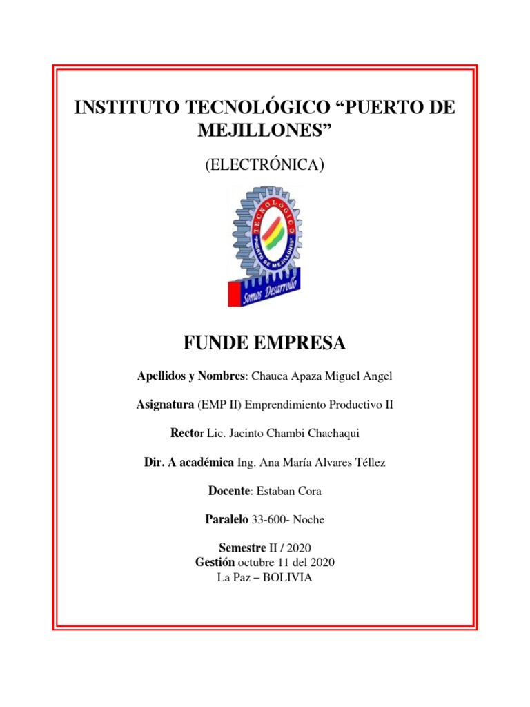 33-600-N Chauca Apaza Miguel Angel Funde Empresa | PDF | Comercio | Bolivia