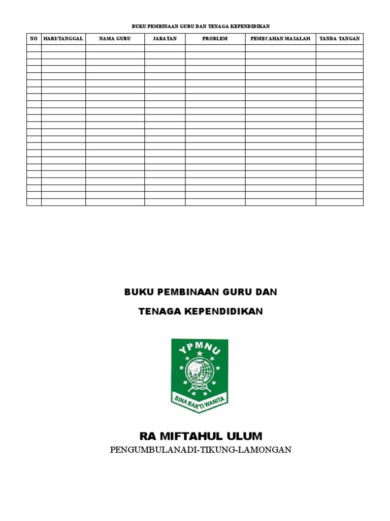 Buku Pembinaan Guru & Tendik | PDF