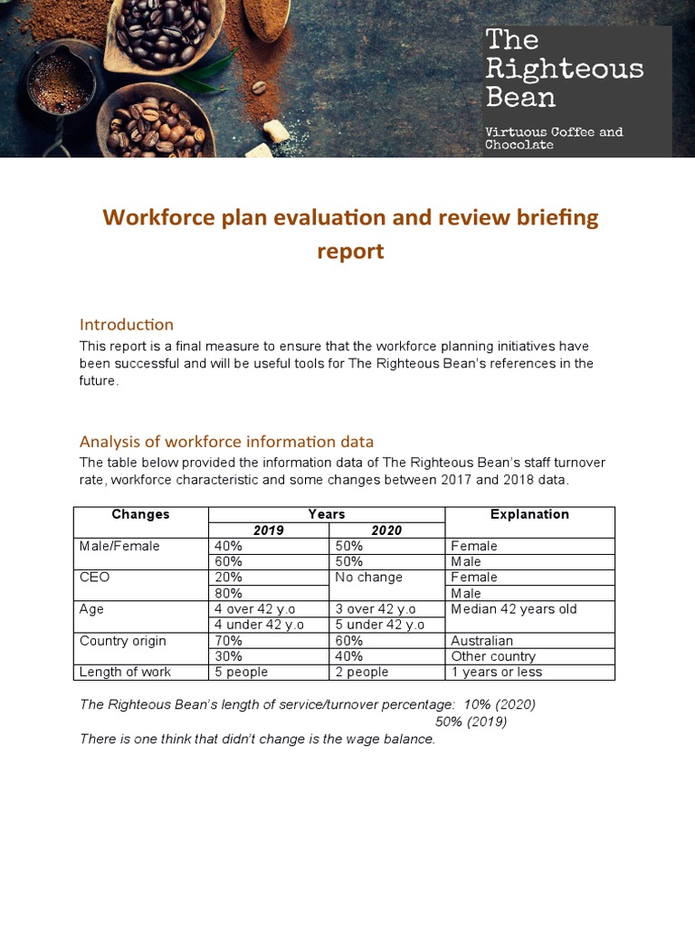 Workforce Plan Evaluation and Review Briefing Report | PDF | Social ...