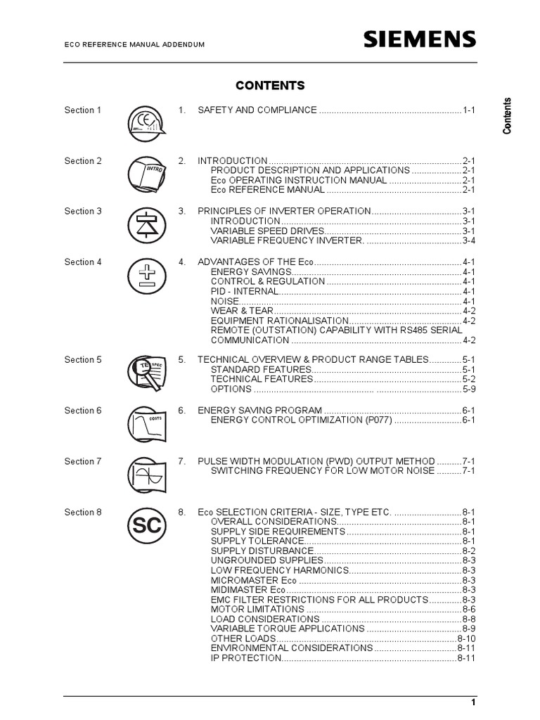 Siemens Micromaster Eco Manual Pdf Power Inverter Electric Motor