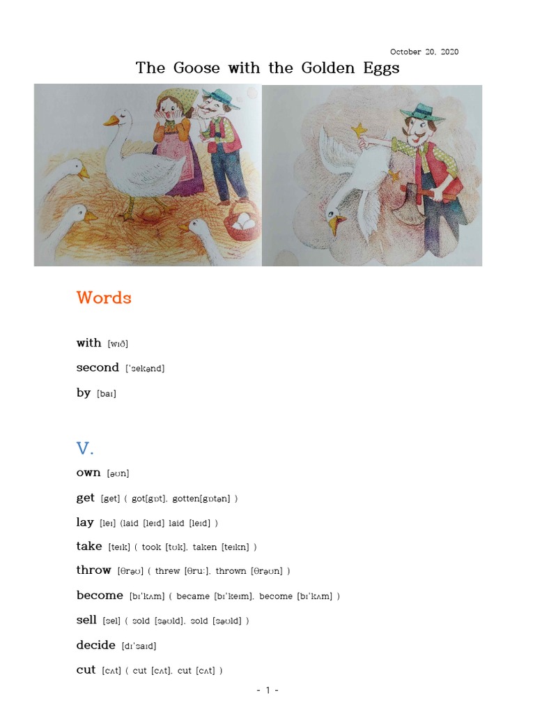 S-The Goose With The Golden Eggs | PDF