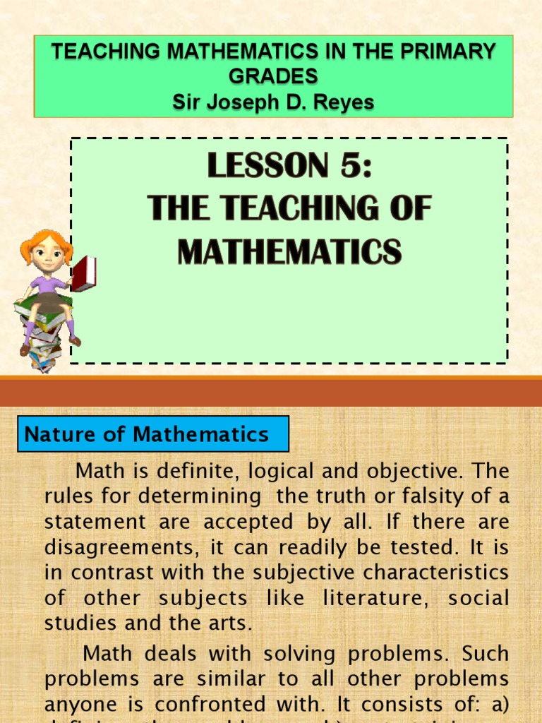 Teaching Mathematics in The Primary Grades Sir Joseph D. Reyes | PDF ...