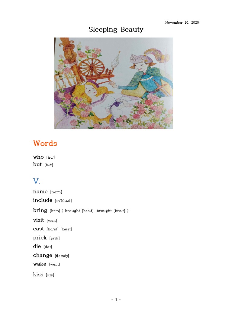 S-Sleeping Beauty | PDF | Language Mechanics | Human Communication