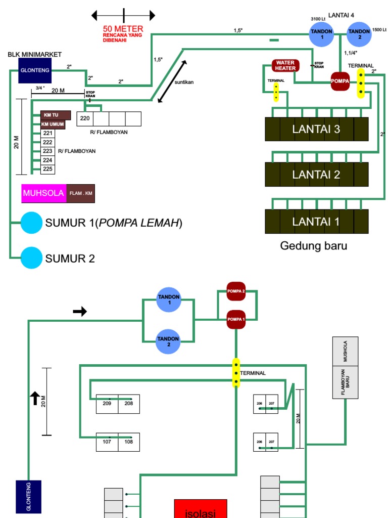Denah Pipa Air REV1 | PDF