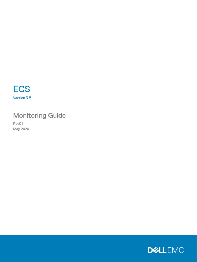 ECS 3.5 Monitoring Guide | PDF | Computer Data Storage | Replication (Computing)