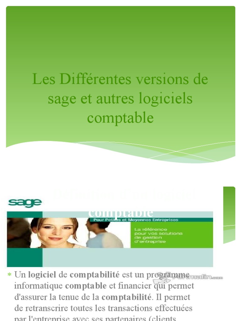 Les Différentes Versions de Sage Et Autres Logiciels | PDF | Gestion ...