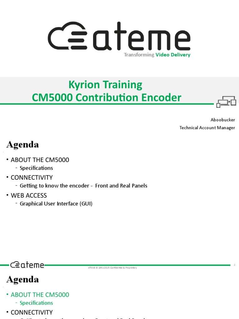 Kyrion Training CM5000 Contribution Encoder: Transforming | PDF ...