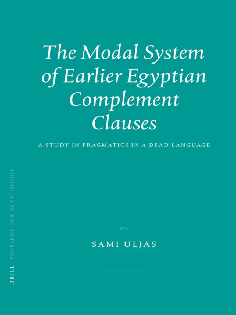Uljas Sami The Modal System of Earlier Egyptian Complement C | PDF ...