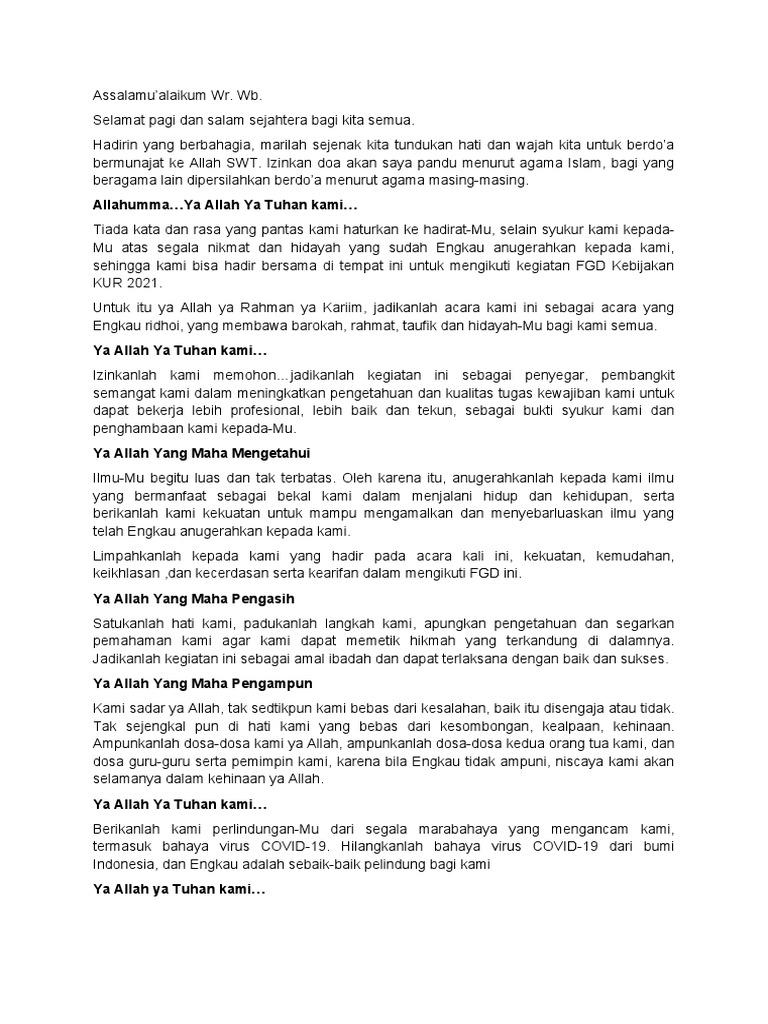 Doa Acara Formal | PDF