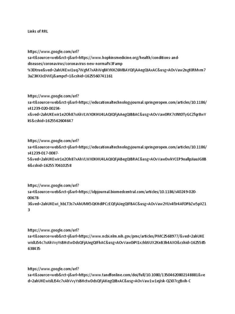 RRL Resource Links Collection | PDF