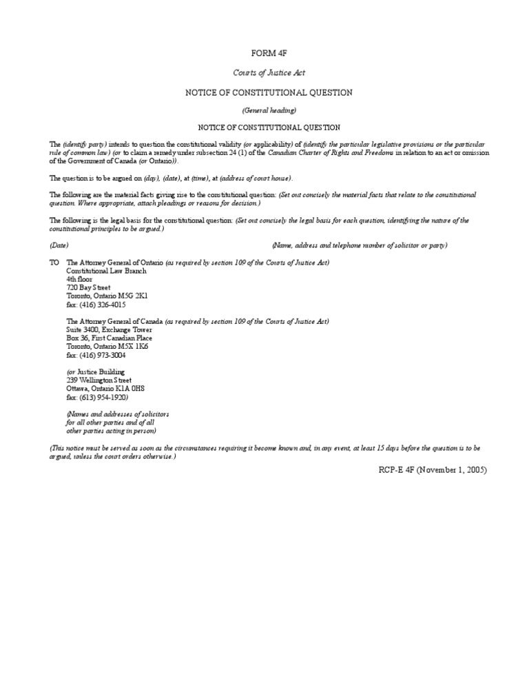 Legal Notice: Constitutional Query | PDF