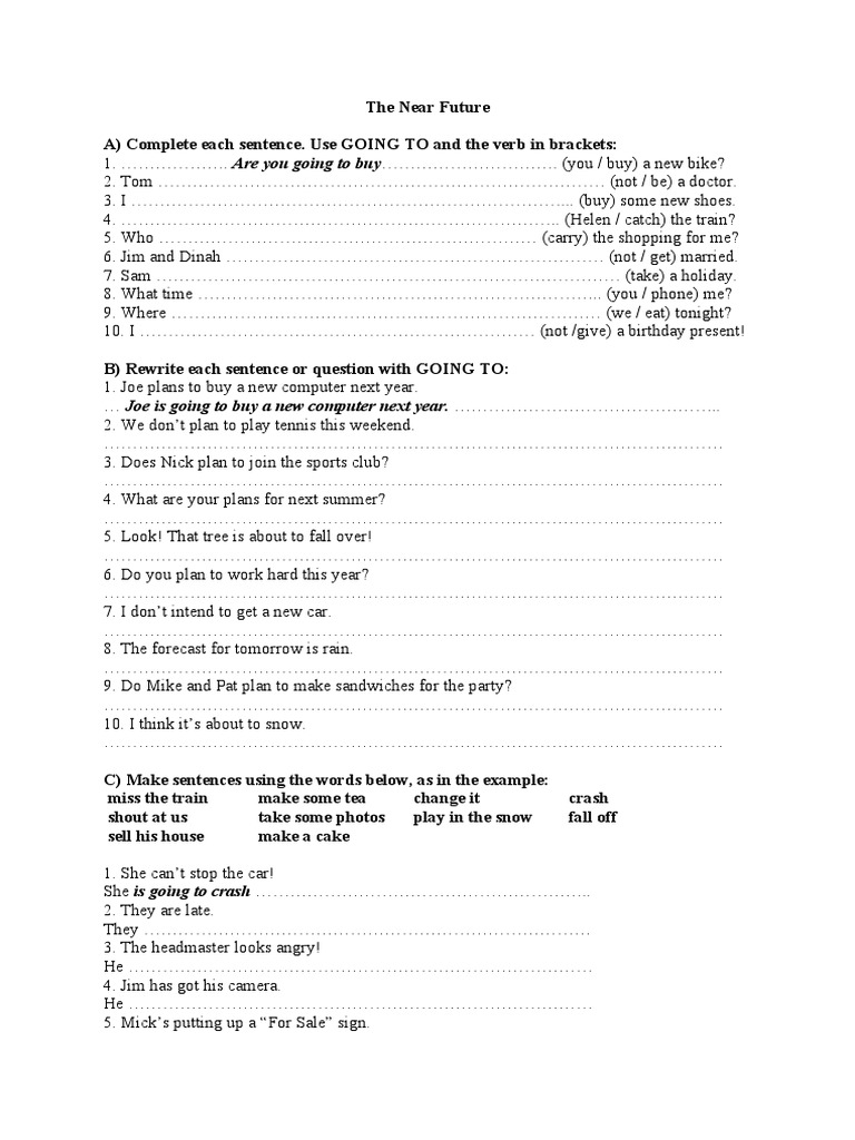 The Near Future & The Future Simple | PDF