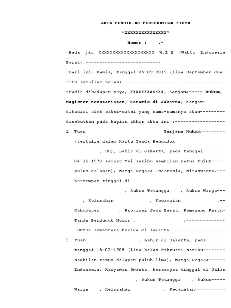 Akta Persekutuan Firmaa | PDF