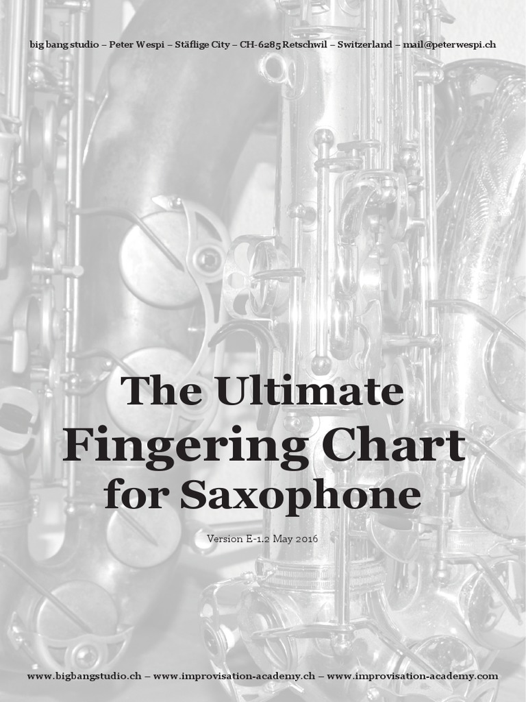 The Ultimate For Saxophone: Fingering Chart | PDF | Saxophone | Tenor ...