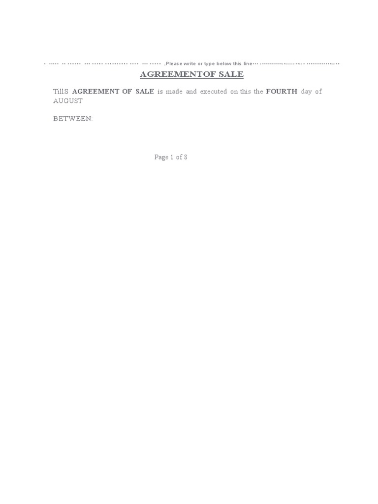 Sale Agreement | PDF | Deed | Conveyancing