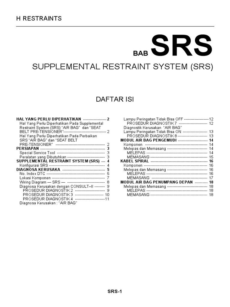Supplemental Restraint System | PDF