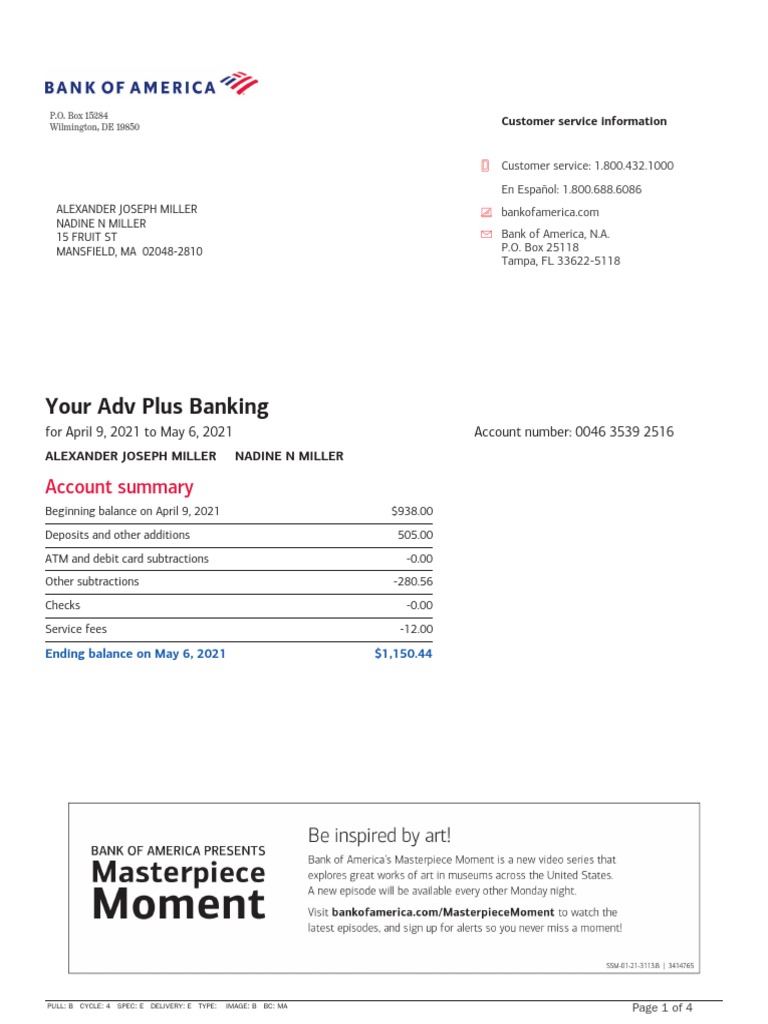 Your Adv Plus Banking: Account Summary | PDF | Deposit Account | Banks