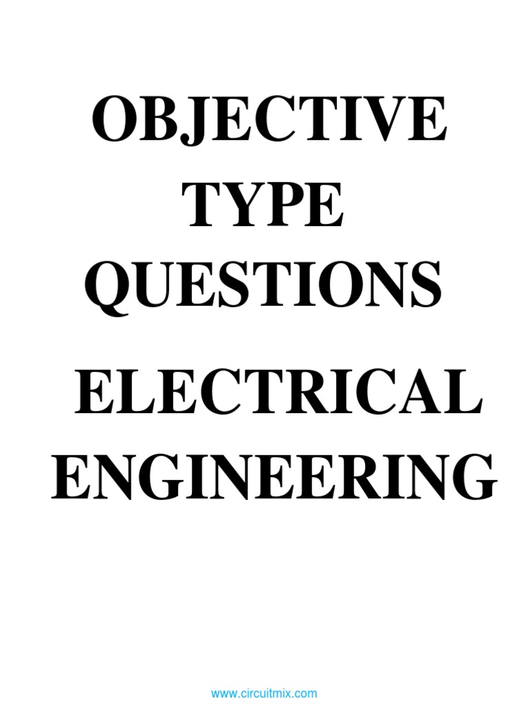 Objective Type Questions Electrical Engineering | Download Free PDF ...