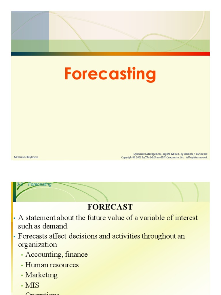 Forecasting Pdf Forecasting Moving Average