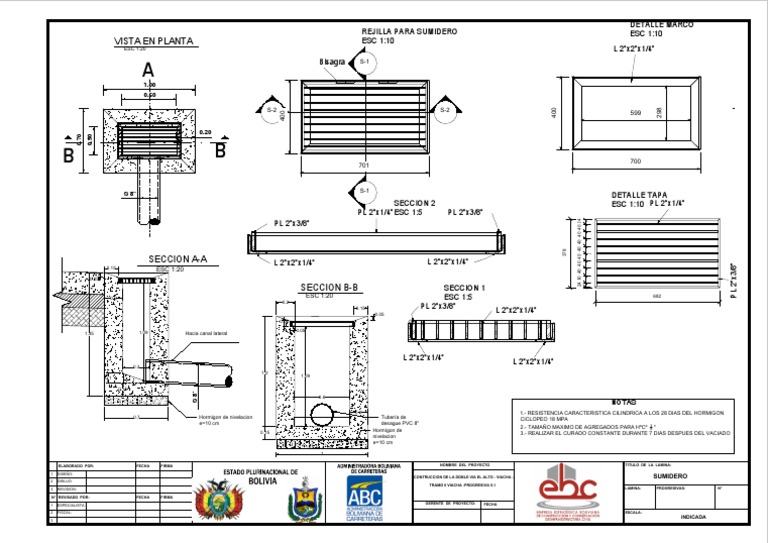 Plano Sumidero Rev05-Pla01 | PDF | Ingeniero civil