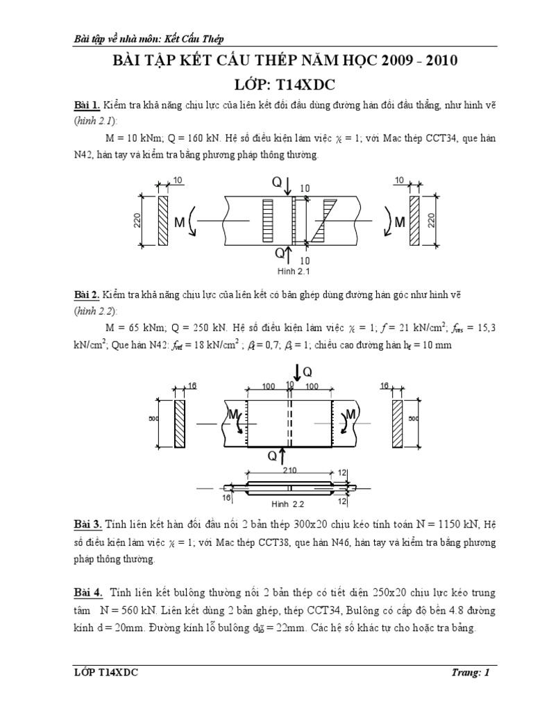 (123doc) Bai Tap Ket Cau Thep PPSX | PDF